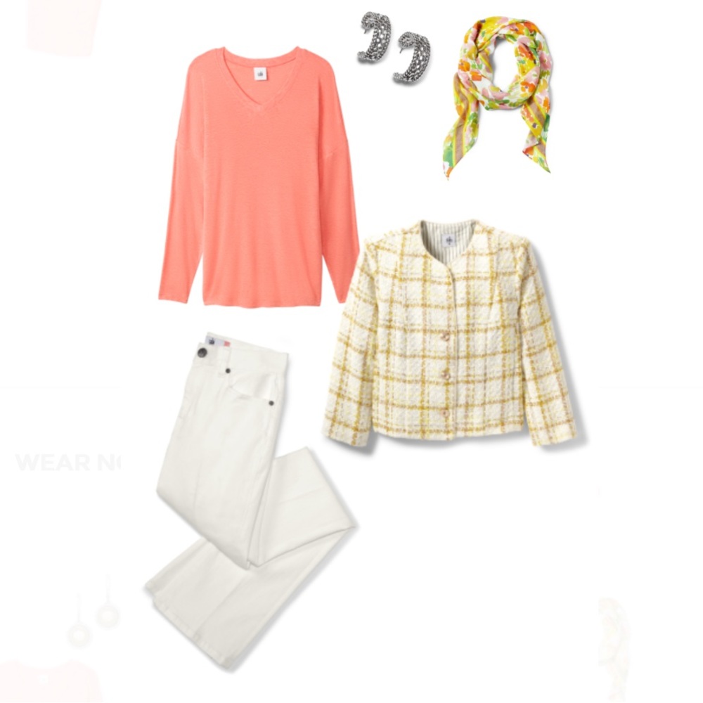 Serenity Tee Cabi Spring 2022 Peach / Cantaloupe Smal… - Gem